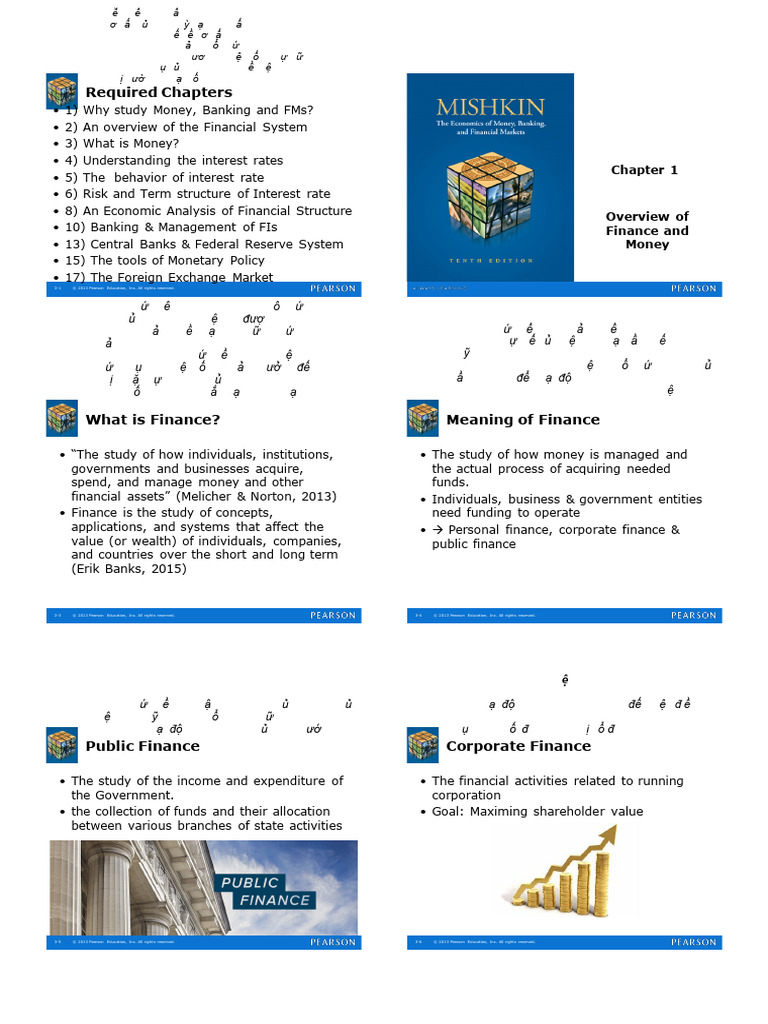Slide Chapter 1 - Overview of Finance and Money | PDF