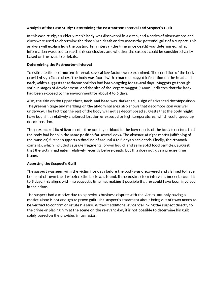 Analysis of The Case Study | PDF