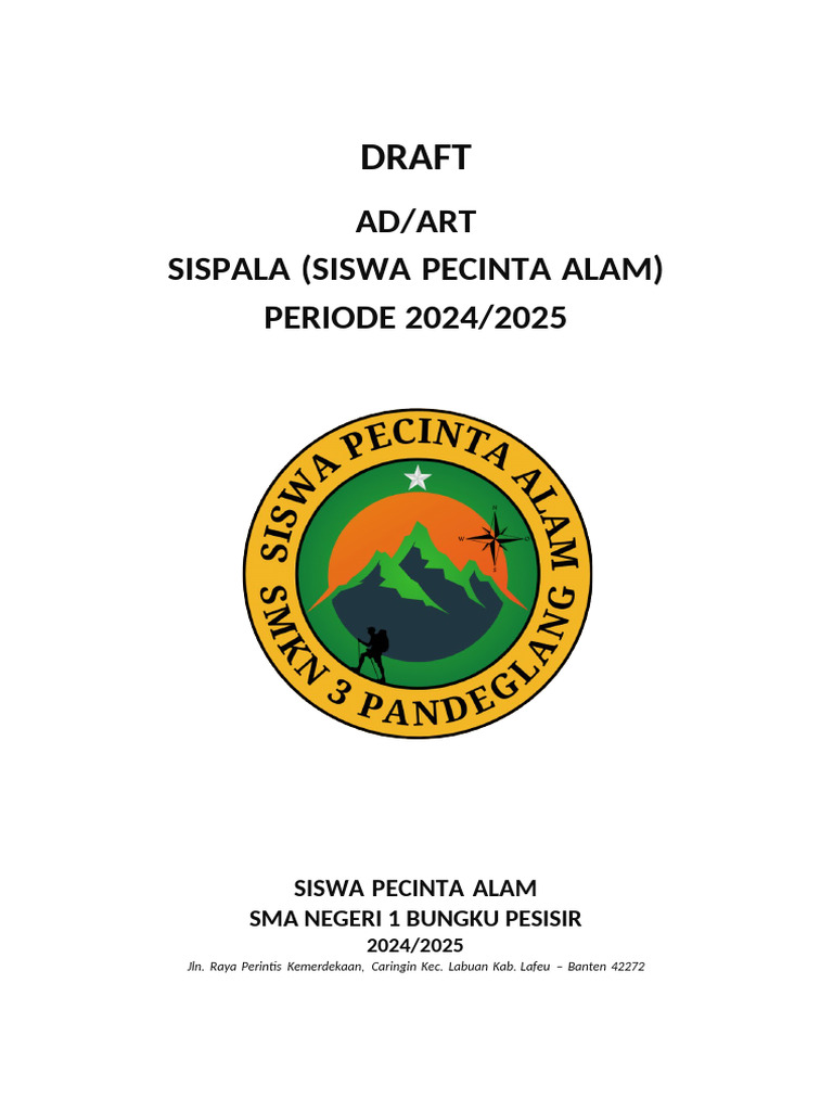 Draft Adart Sispala SMKN Pandeglang | PDF