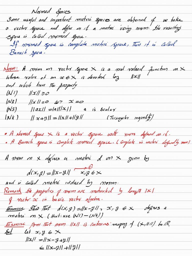 3 Normed Spaces 240919 023544 Pdf