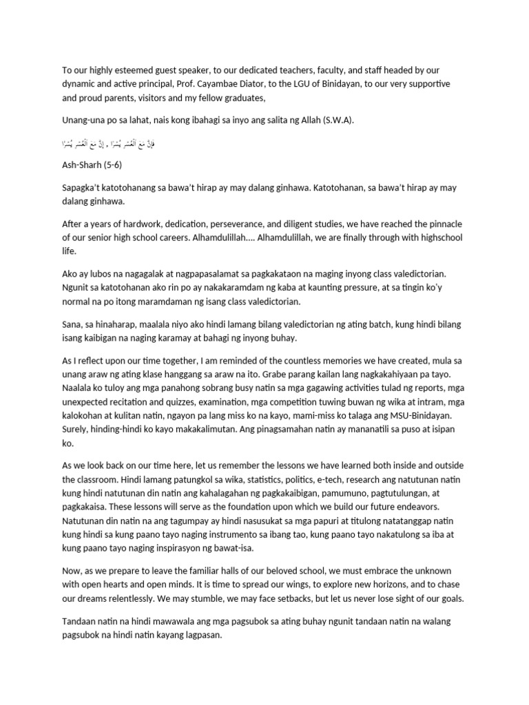 Valedictorian | PDF