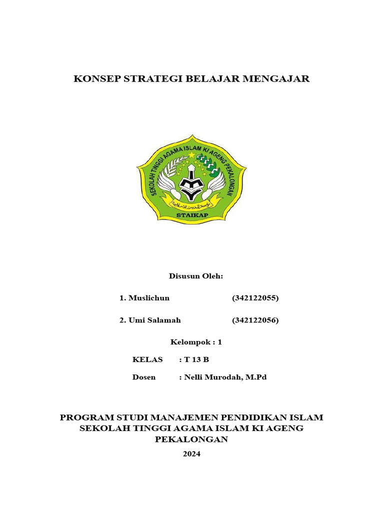 Strategi Belajar Mengajar | PDF