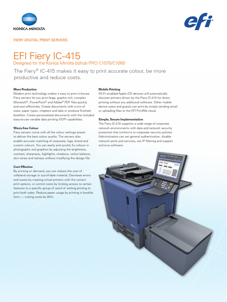 IC415 EFI Fiery Brochure | PDF