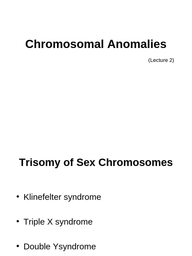 Chromosomal Disorders 2 | PDF