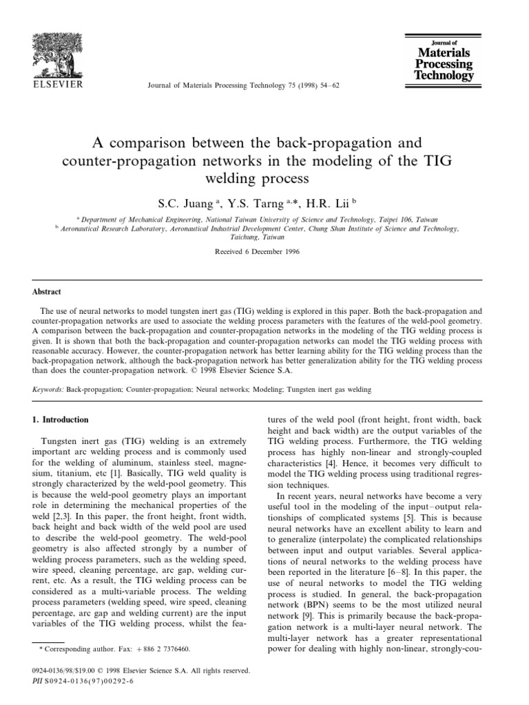A Comparison Between The Back-Propagation and Counter-Propagation ...