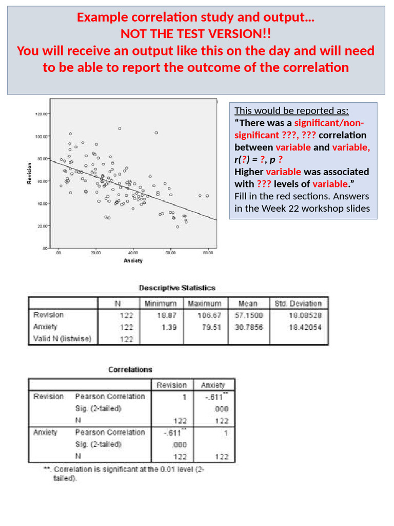 EXAMPLE Correlation Study and Output Activity | PDF