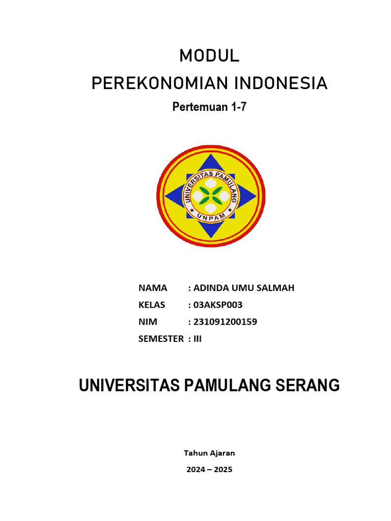 cover modul EKONOMI | PDF