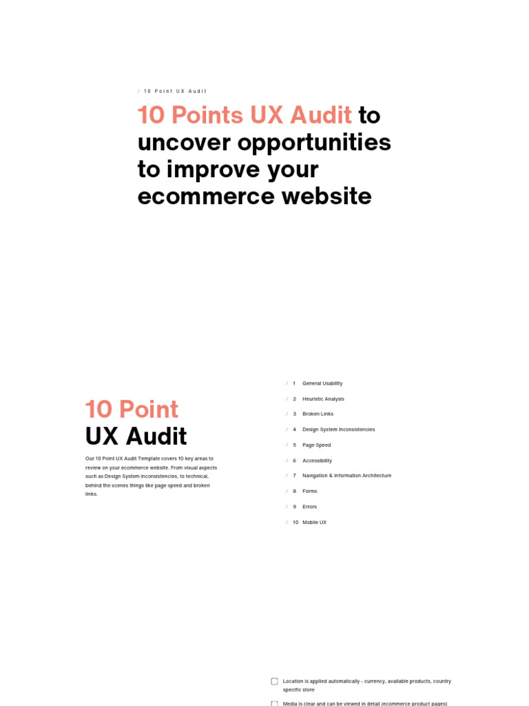FACT 10 Point Ux Template | PDF