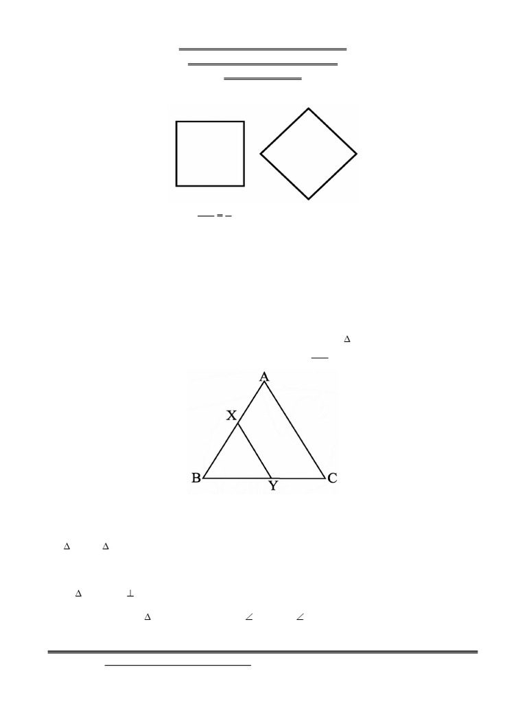 Triangles Class 10 | PDF