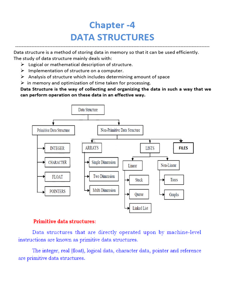 Chapter - 4 Data Structures 30-6-23 | PDF