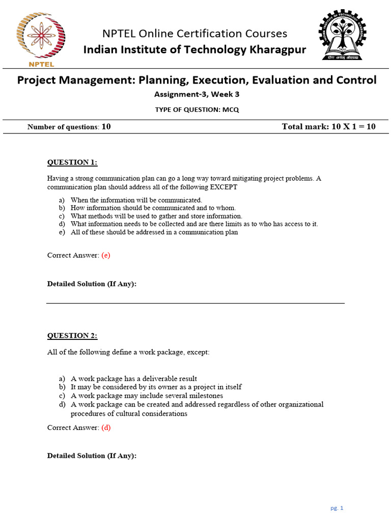 Assignment 3_Project Management | PDF