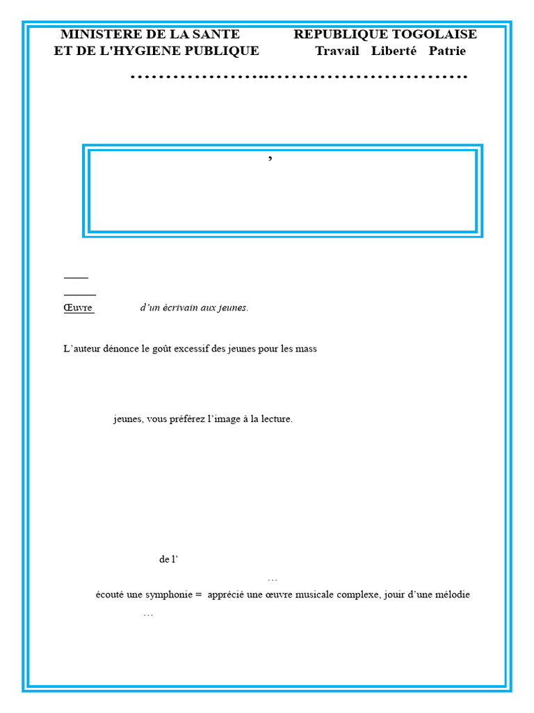 Corrige Francais Ensf 2024 | PDF