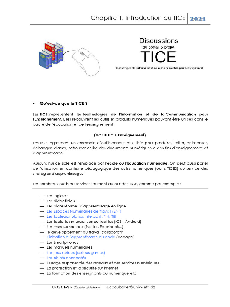 Introduction Au TICE | PDF