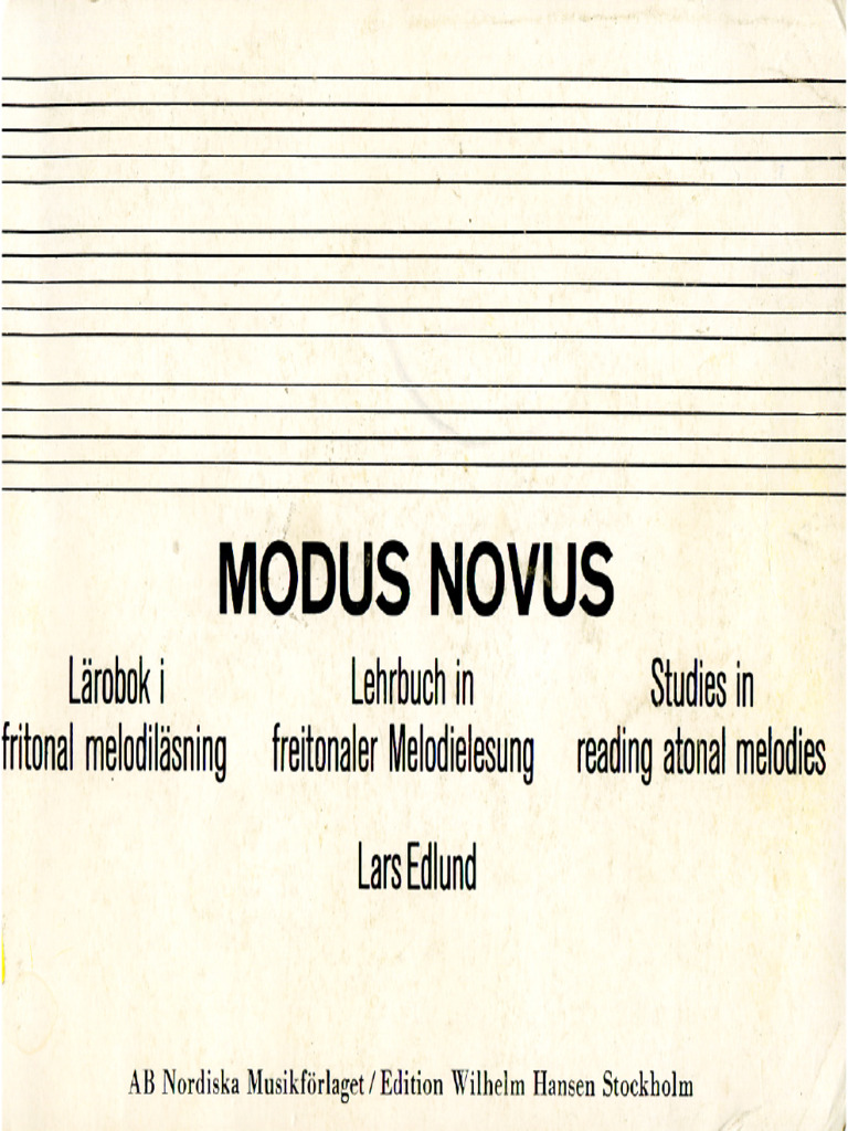 Lars Edlund - Modus Novus | PDF