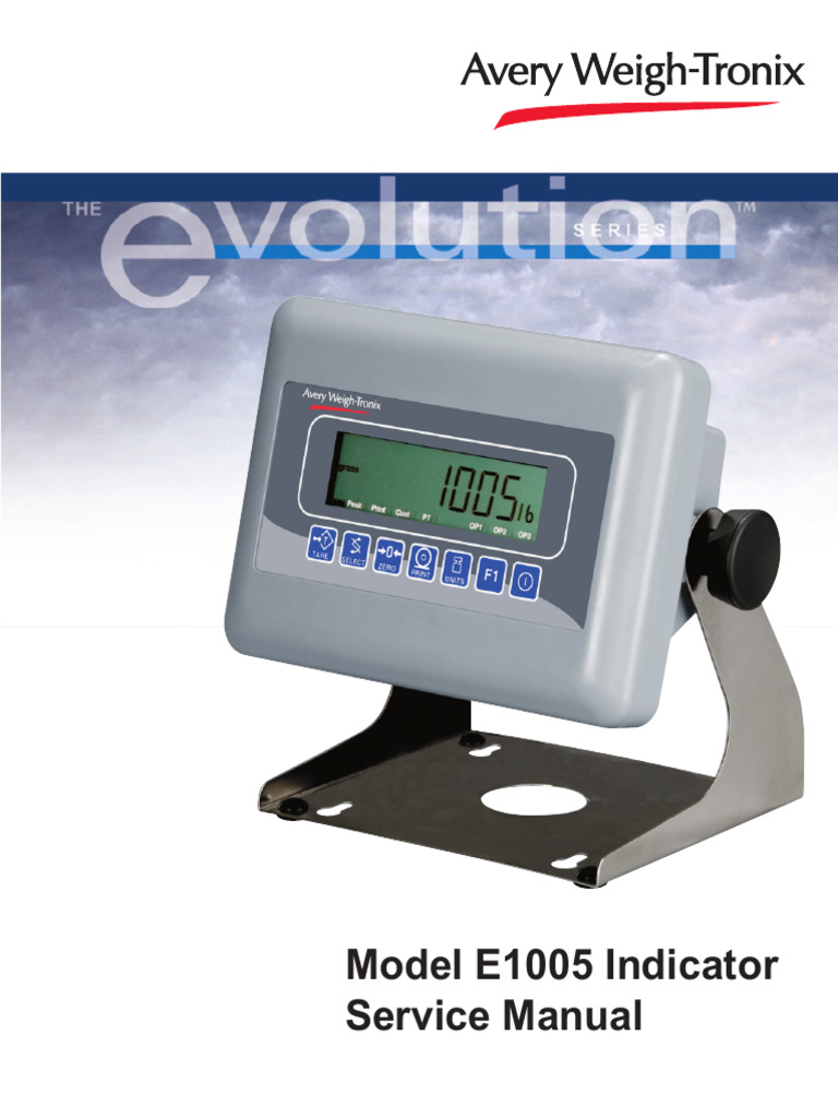 Model E1005 Indicator Service Manual | PDF
