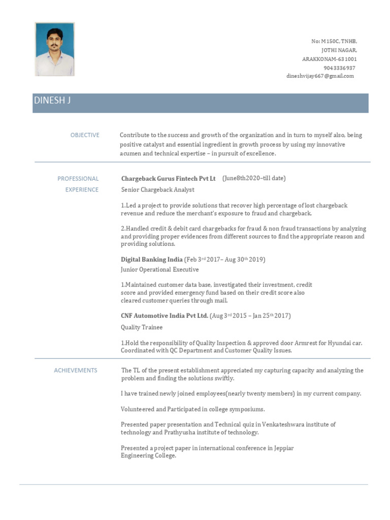 Dinesh Updated Resume | PDF