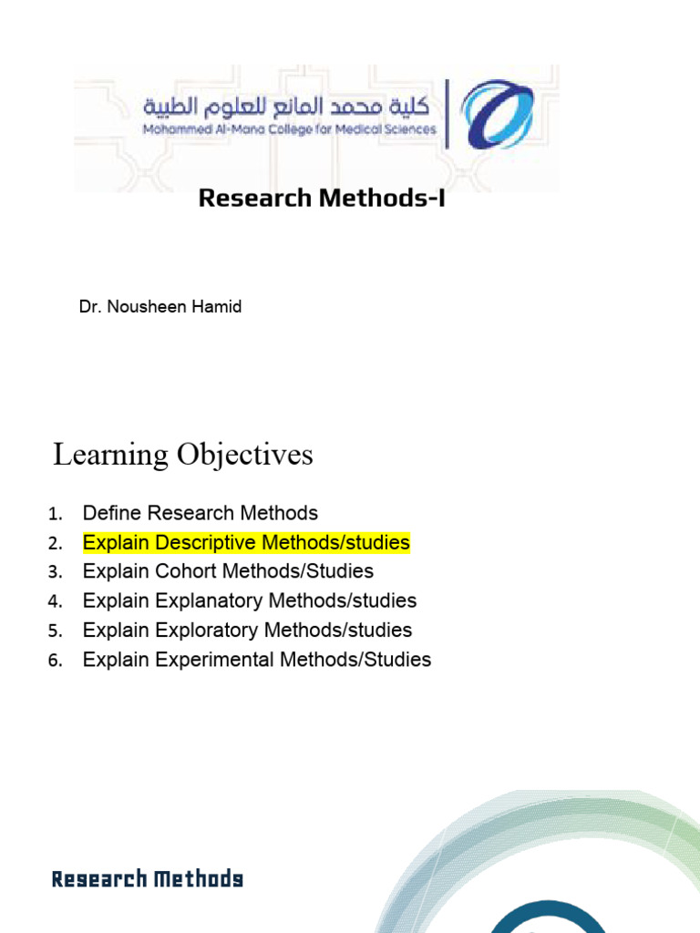 L5.Research Methods I Observational Studies | PDF