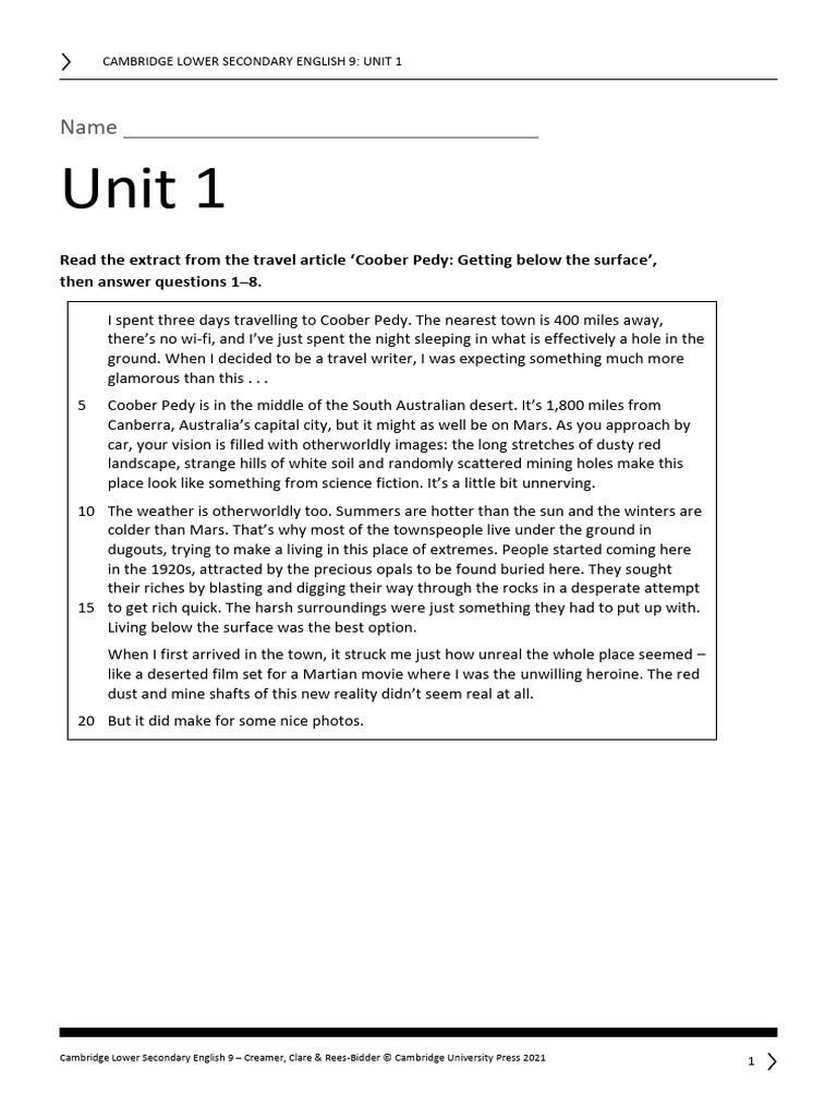 9 Unit 1 | PDF