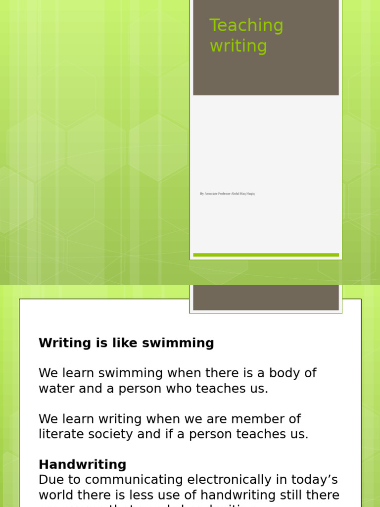 Teaching Writing | PDF