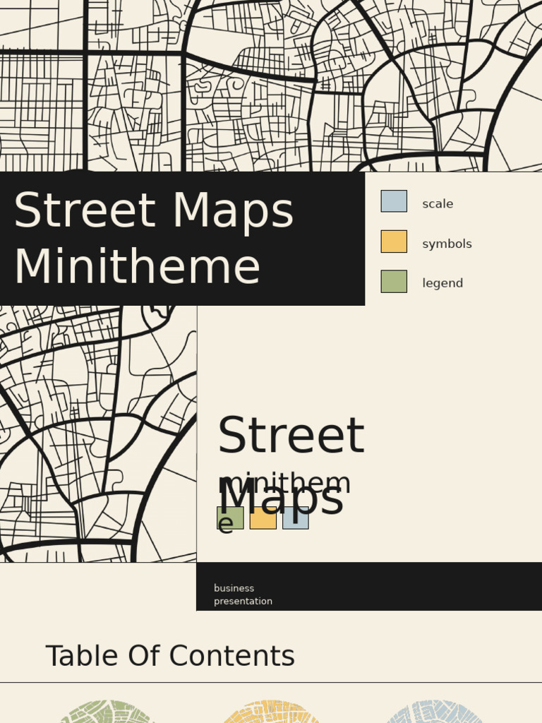 Pastel Minimal Street Maps Minitheme Presentation | PDF