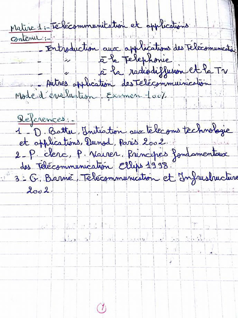 Cours Télécommunication Et Applications | PDF