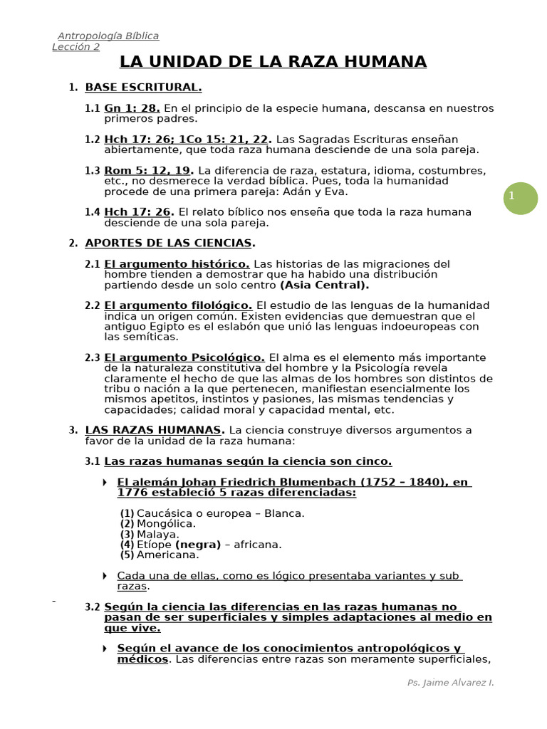 (La Unidad de La Raza Humana) | PDF