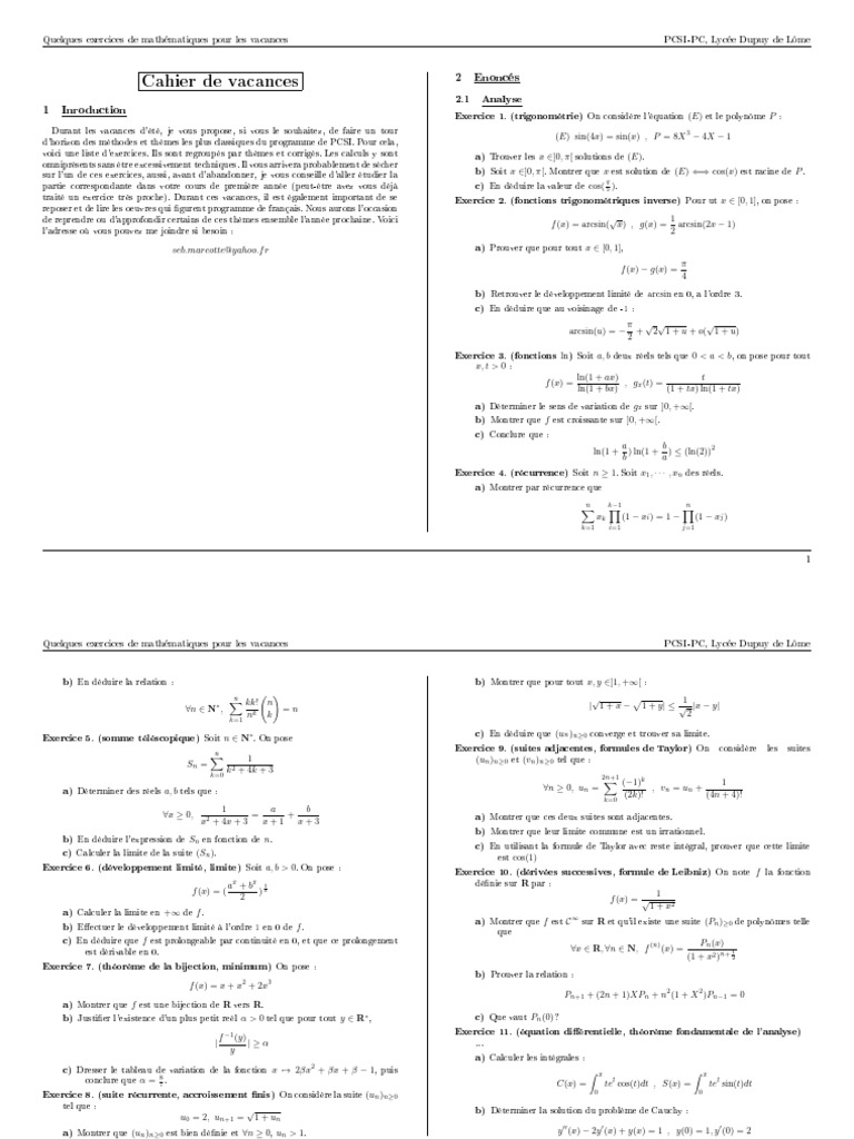 exercices_vacances | PDF