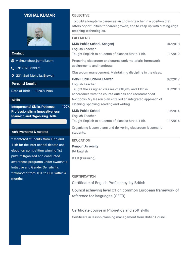 vishal resume(1) | PDF