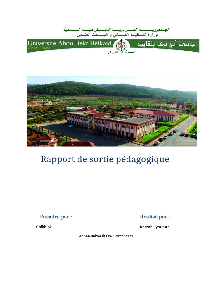 Rapoort de Sortie | PDF