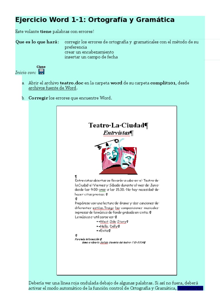 Ejercicios Básicos De Word Para Principiantes Pdf Microsoft Word