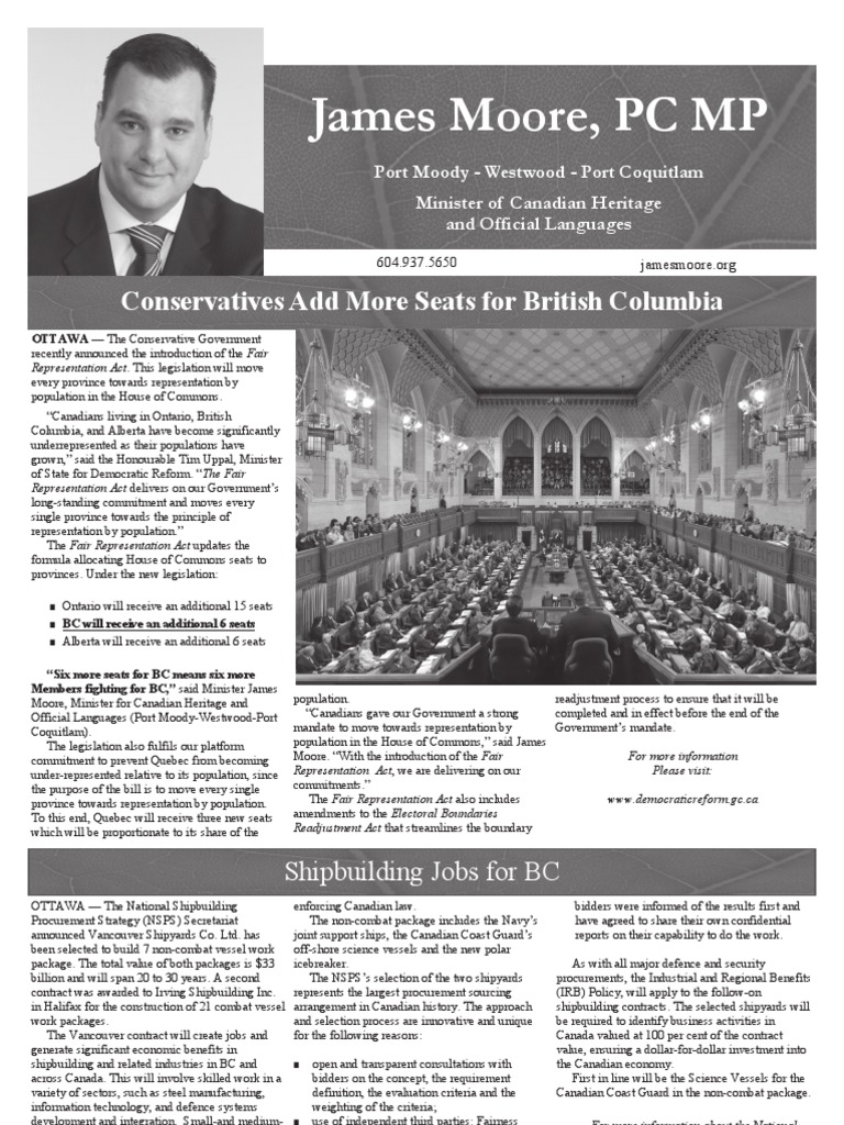 James Moore, PC MP: Conservatives Add More Seats For British Columbia ...