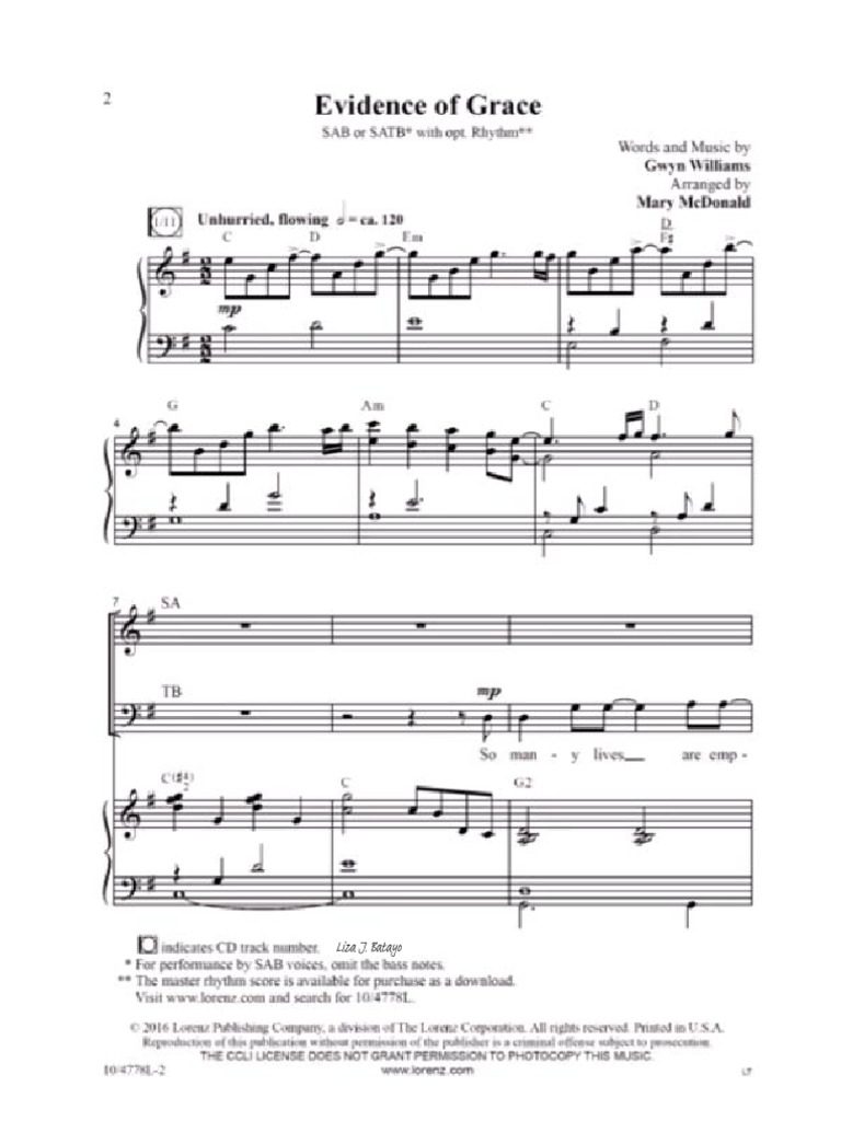 Evidence of Grace | PDF