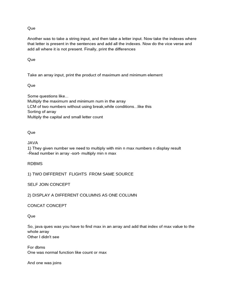 Some of The Questions From Final Assessment | PDF