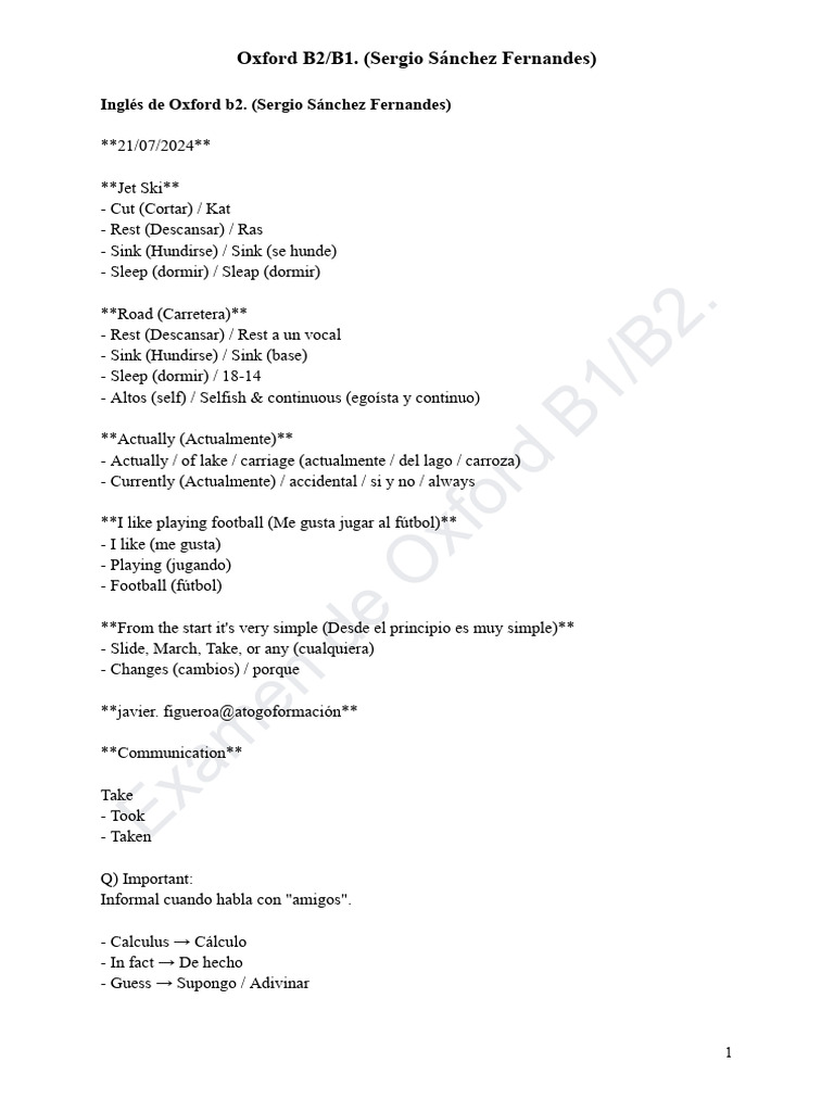 Inglés de Oxford b2 - Documentos de Google | PDF | Lingüística