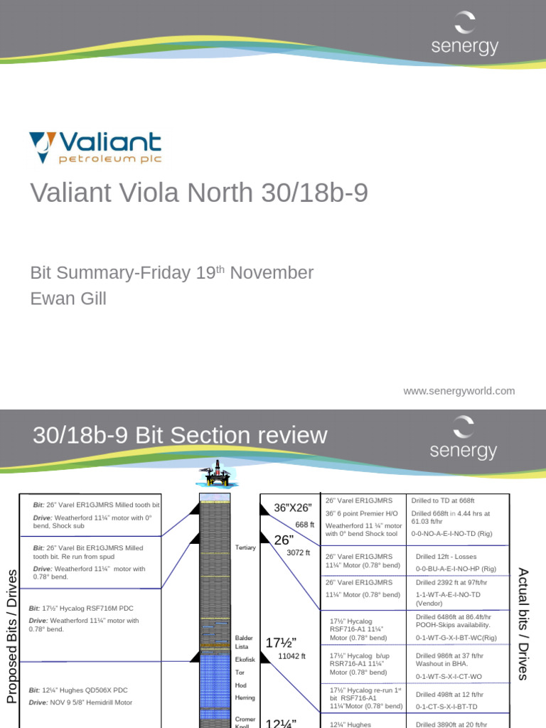 Valiant Viola Bit_Washup Final Wellbore Performance SLIDES | PDF