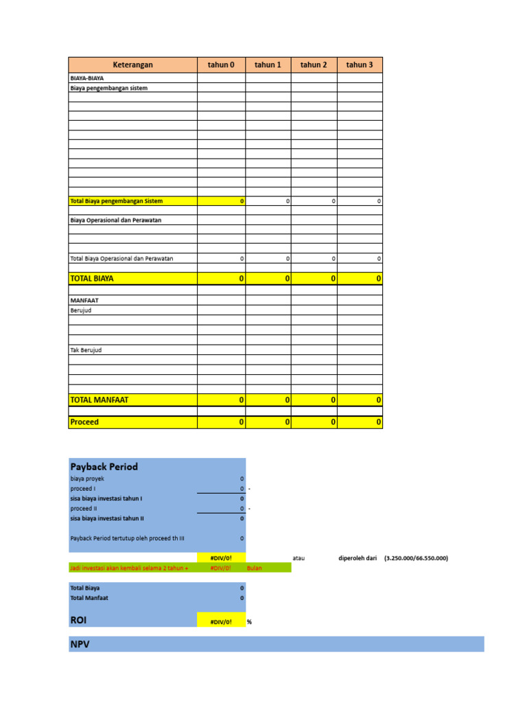 Simulasi Biaya Manfaat | PDF