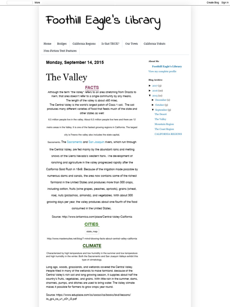 Foothill Eagle's Library - The Valley | PDF