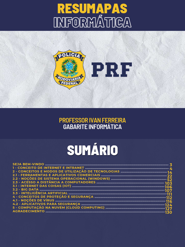 Amostra - Resumapas - Informática - PRF | PDF
