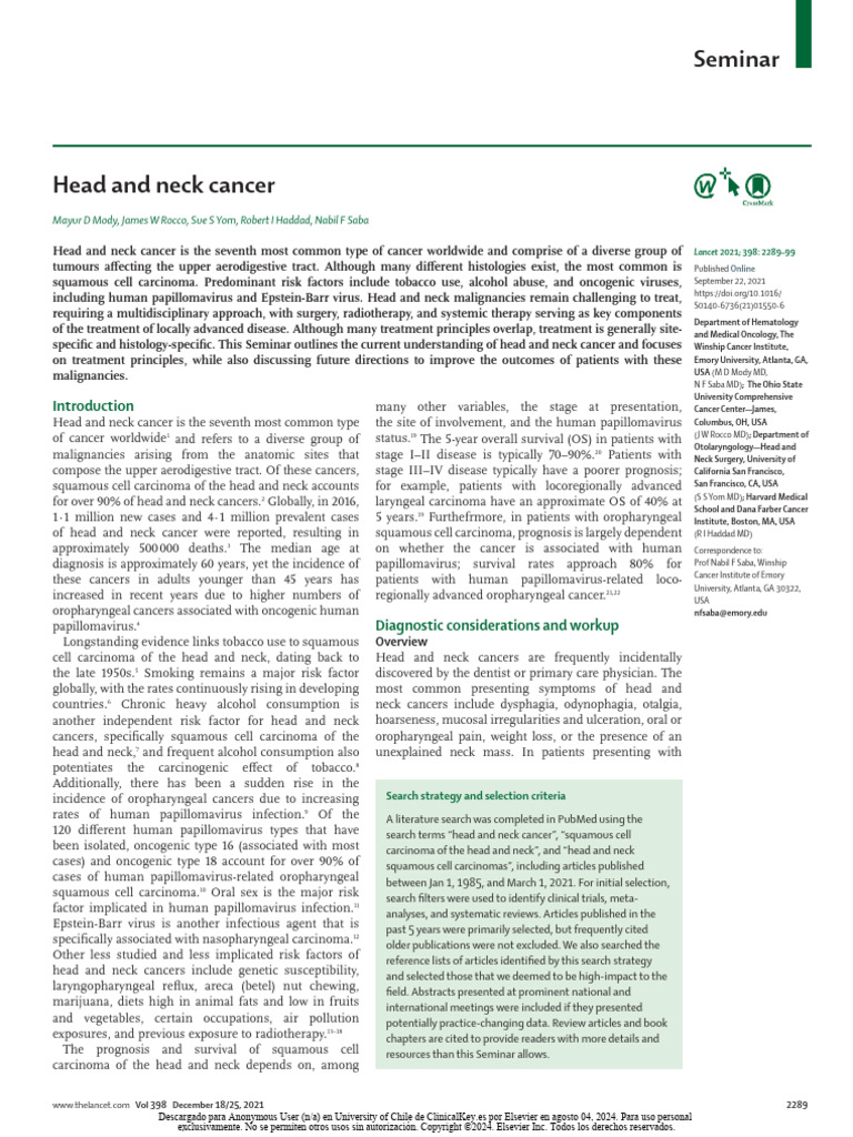 Head And Neck Cancer Pdf