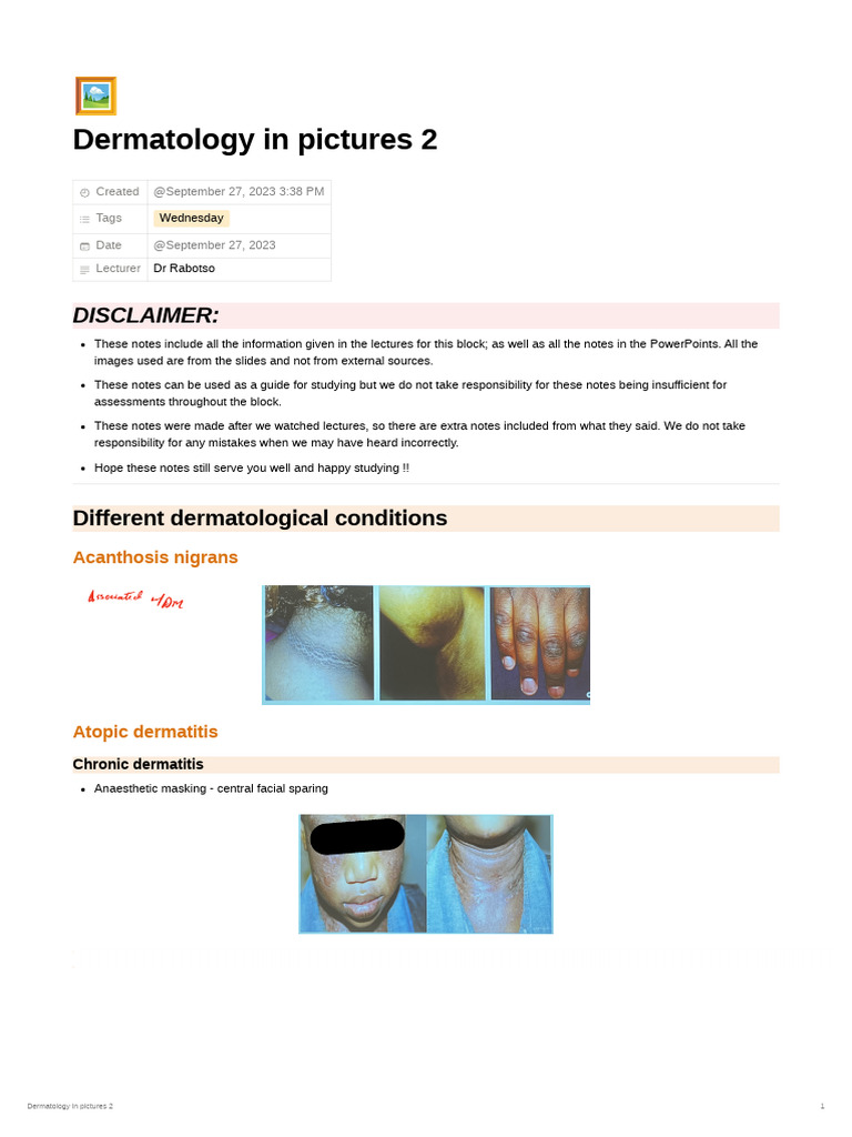 Dermatology Conditions Illustrated Guide | PDF | Psoriasis | Causes Of ...