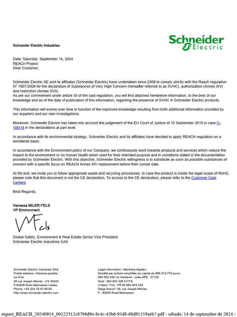 REACH DECLARATION PE es-PE | PDF