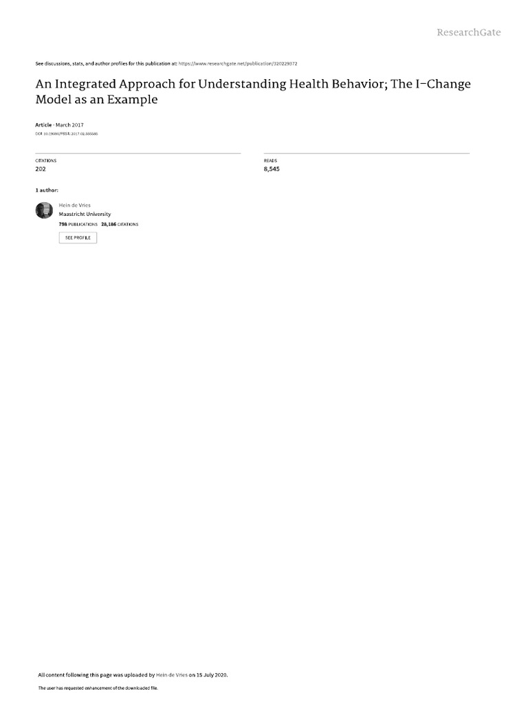 2017___The I-Change Model | PDF