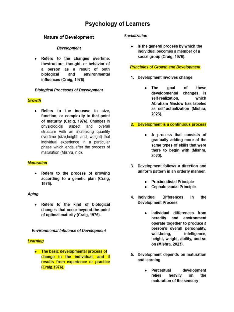 Psychology of Learners | PDF