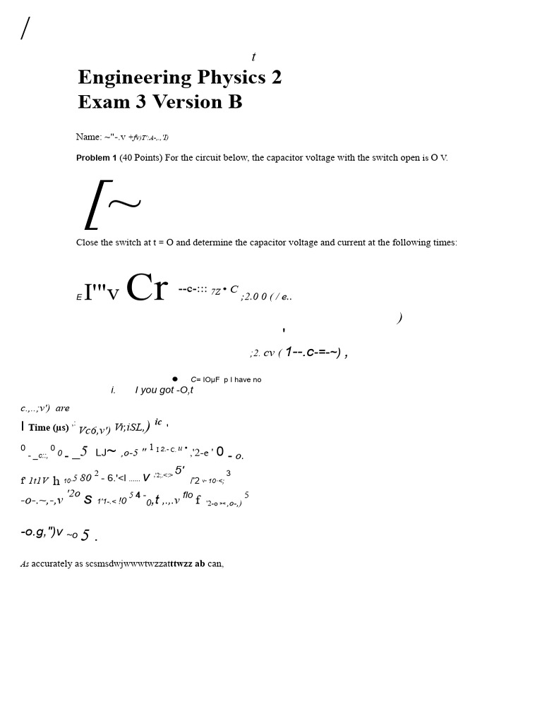 Engi Physics 2 - Exam 3 | PDF