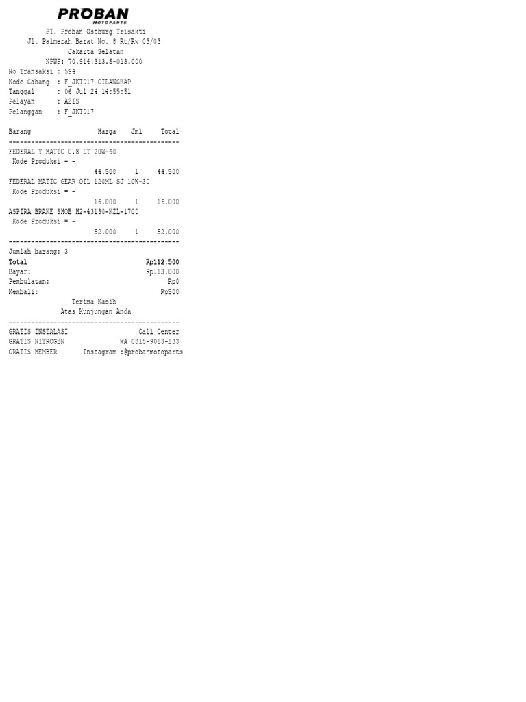 nota ban kampas | PDF