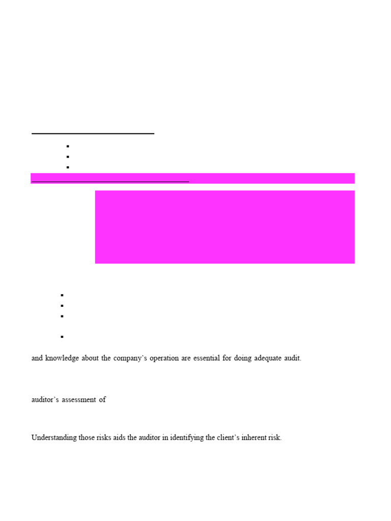 Auditing Principle CH - 3 | PDF
