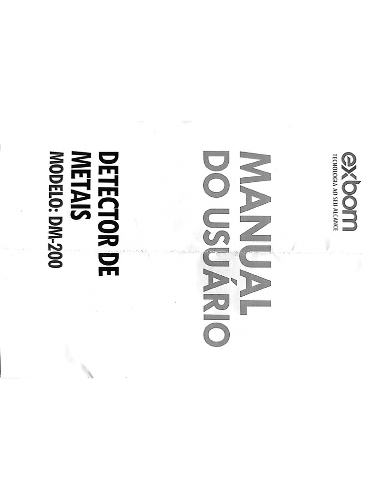 Manual de Instruções Detector de Metais DM 200 | PDF
