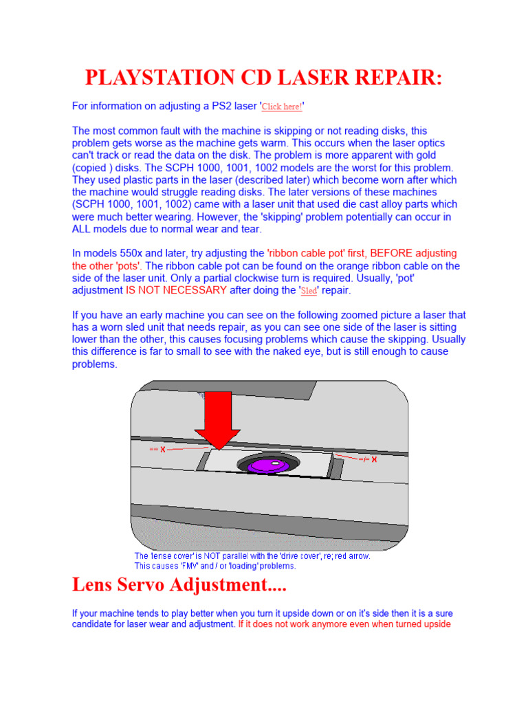 PlayStation Laser Repair | PDF | Electrical Engineering | Electricity