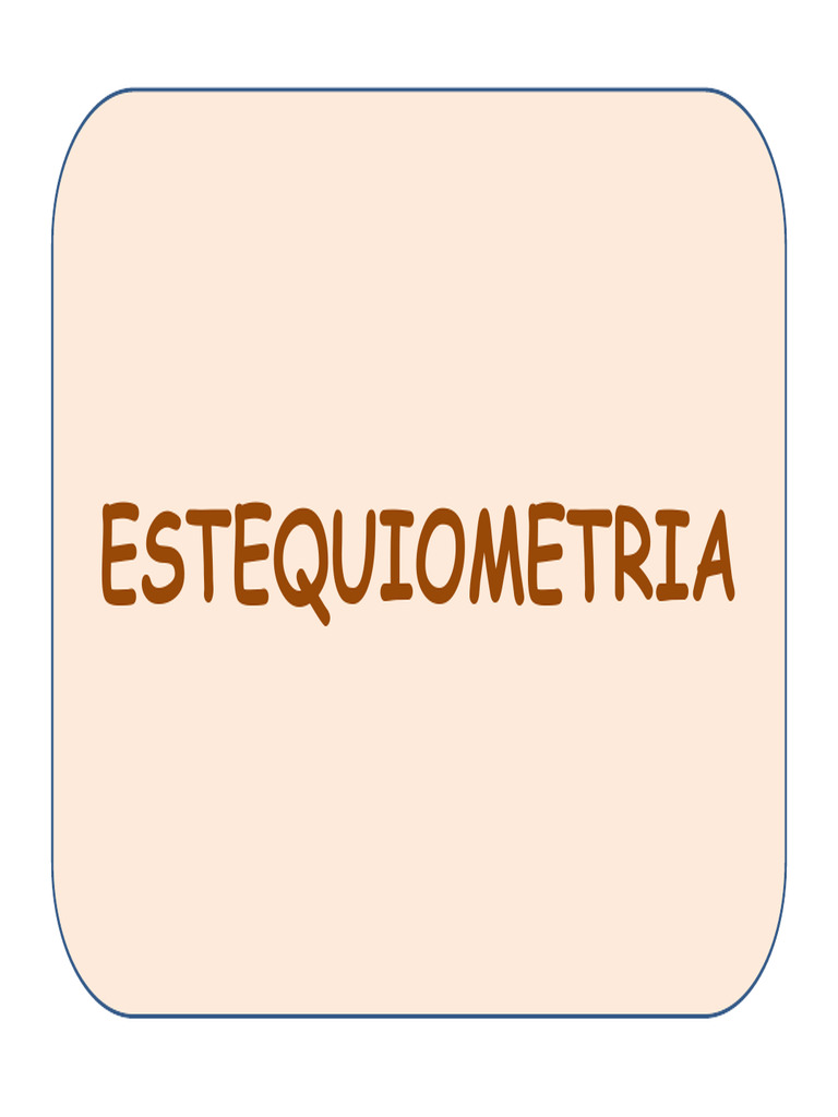 Estequiometria Pdf