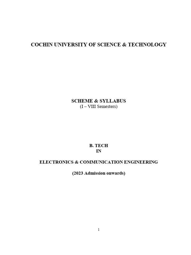 EC Syllabus 2023 | PDF
